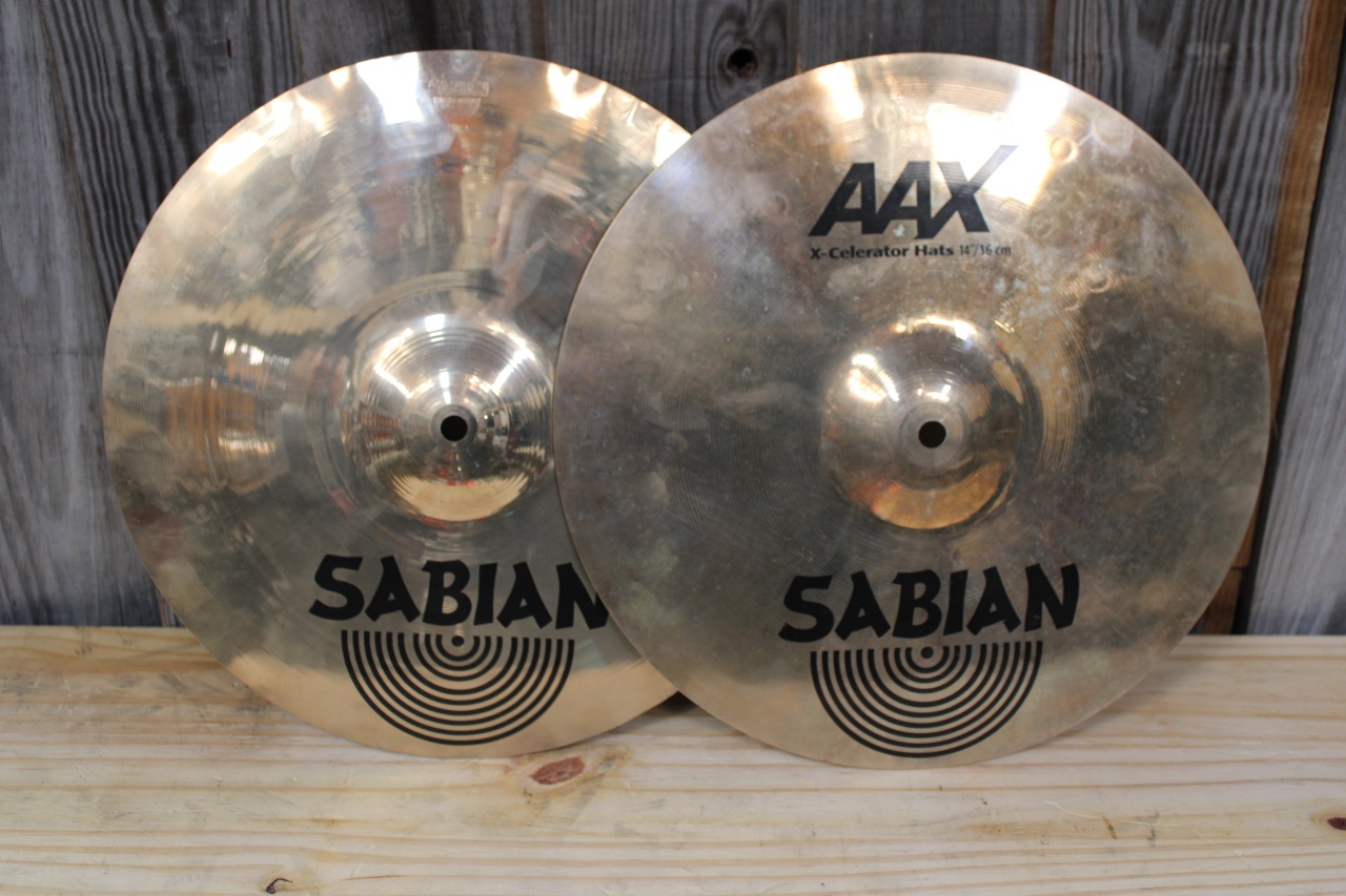 Sabian AAX X-Celerator Hats 14" Brilliant 1115g 1338g rustydrums.co.uk