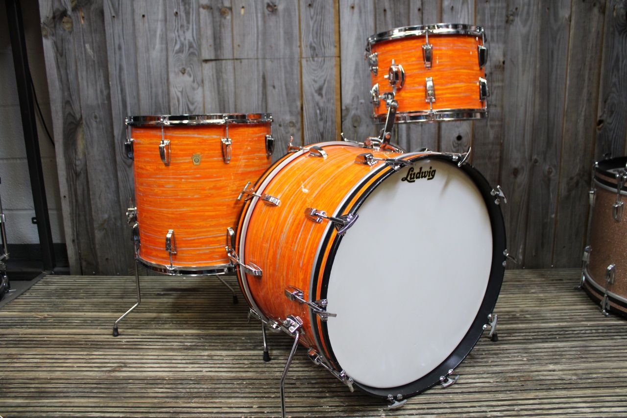 Ludwig March 1968 Super Classic in Mod Orange rustydrums.co.uk